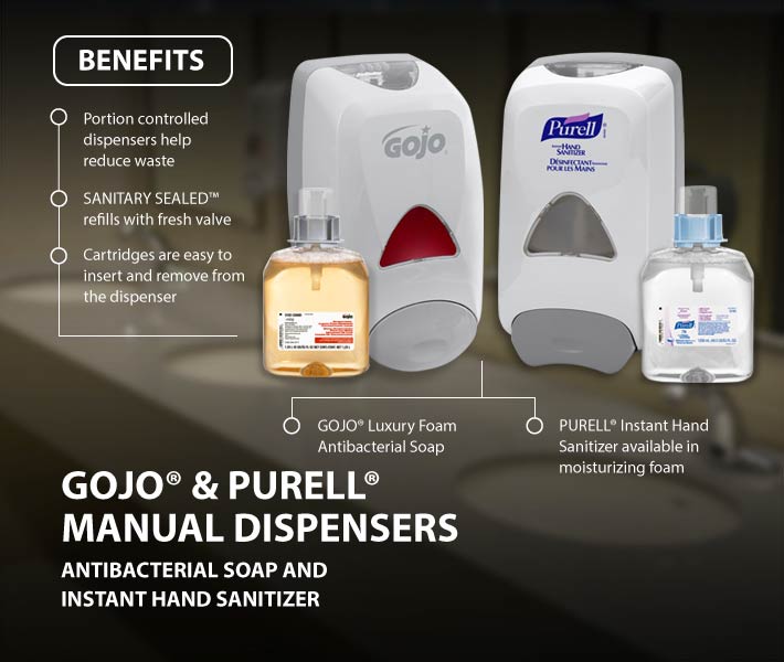 GOJO® and PURELL® Manual Dispensers | Canadian Linen
